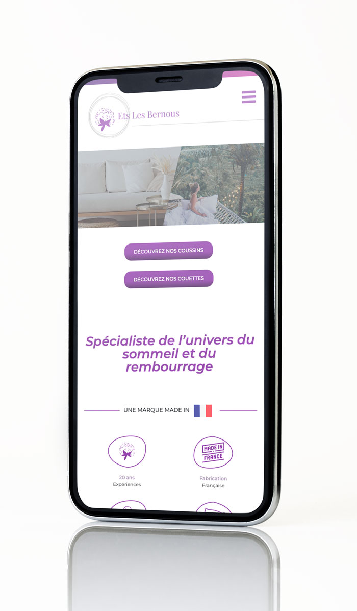 Site web Les Bernous - Resonance communication